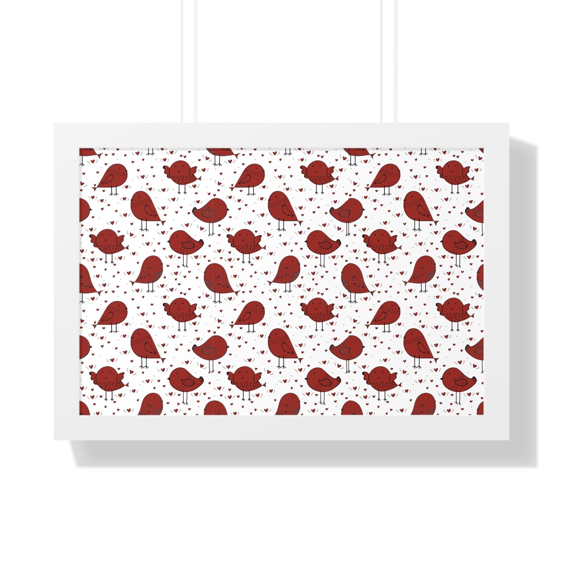 Baby Chick Decor, Red Animal Print, Wall Poster 24x16, 36x24, Frame and ...