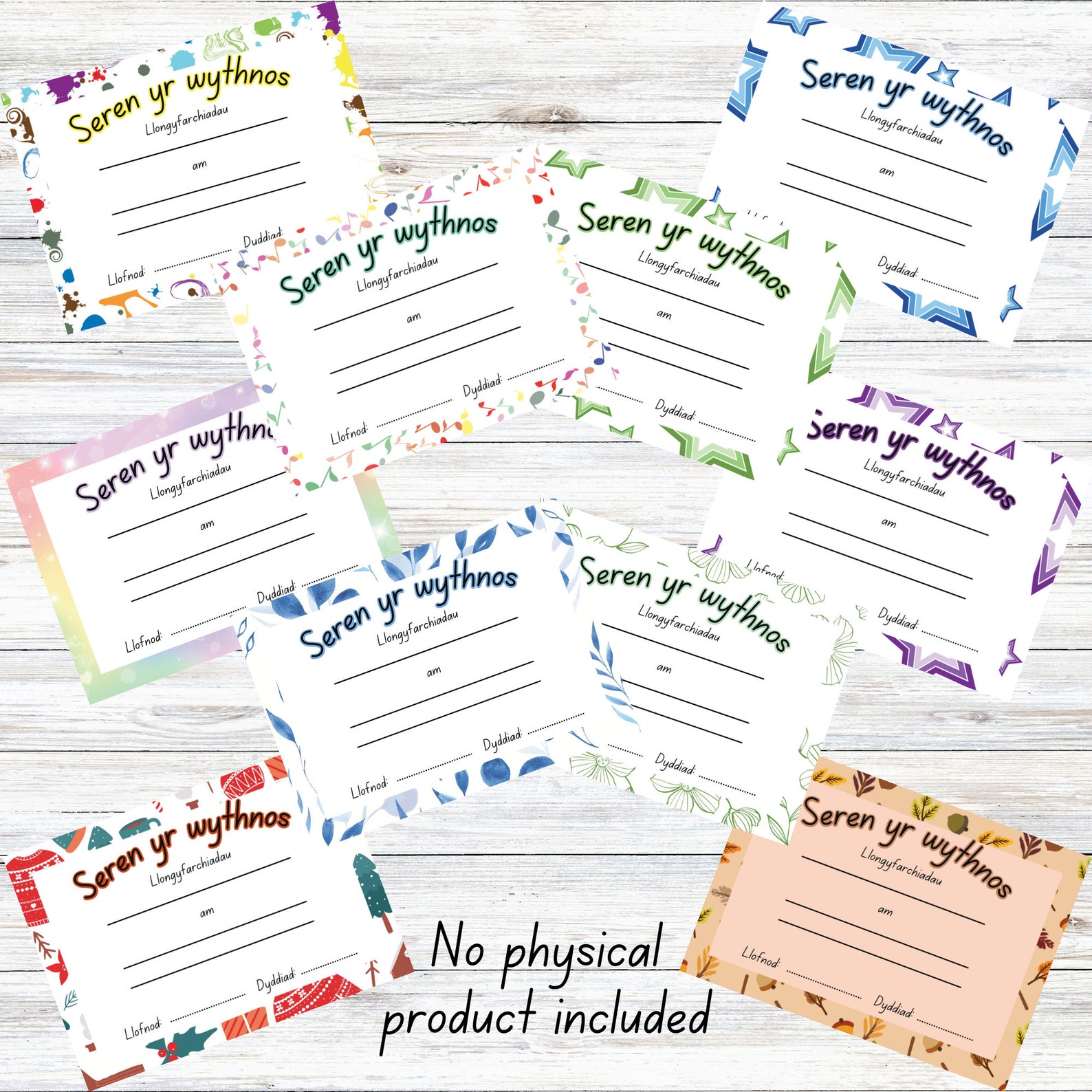 Welsh Printable Certificates Star of the Week, Tystysgrif Seren Yr ...