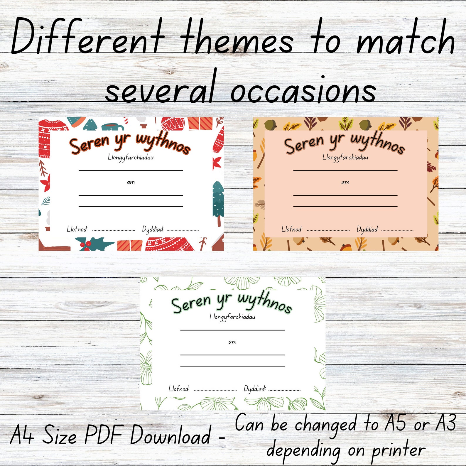 Welsh Printable Certificates Star of the Week, Tystysgrif Seren Yr ...