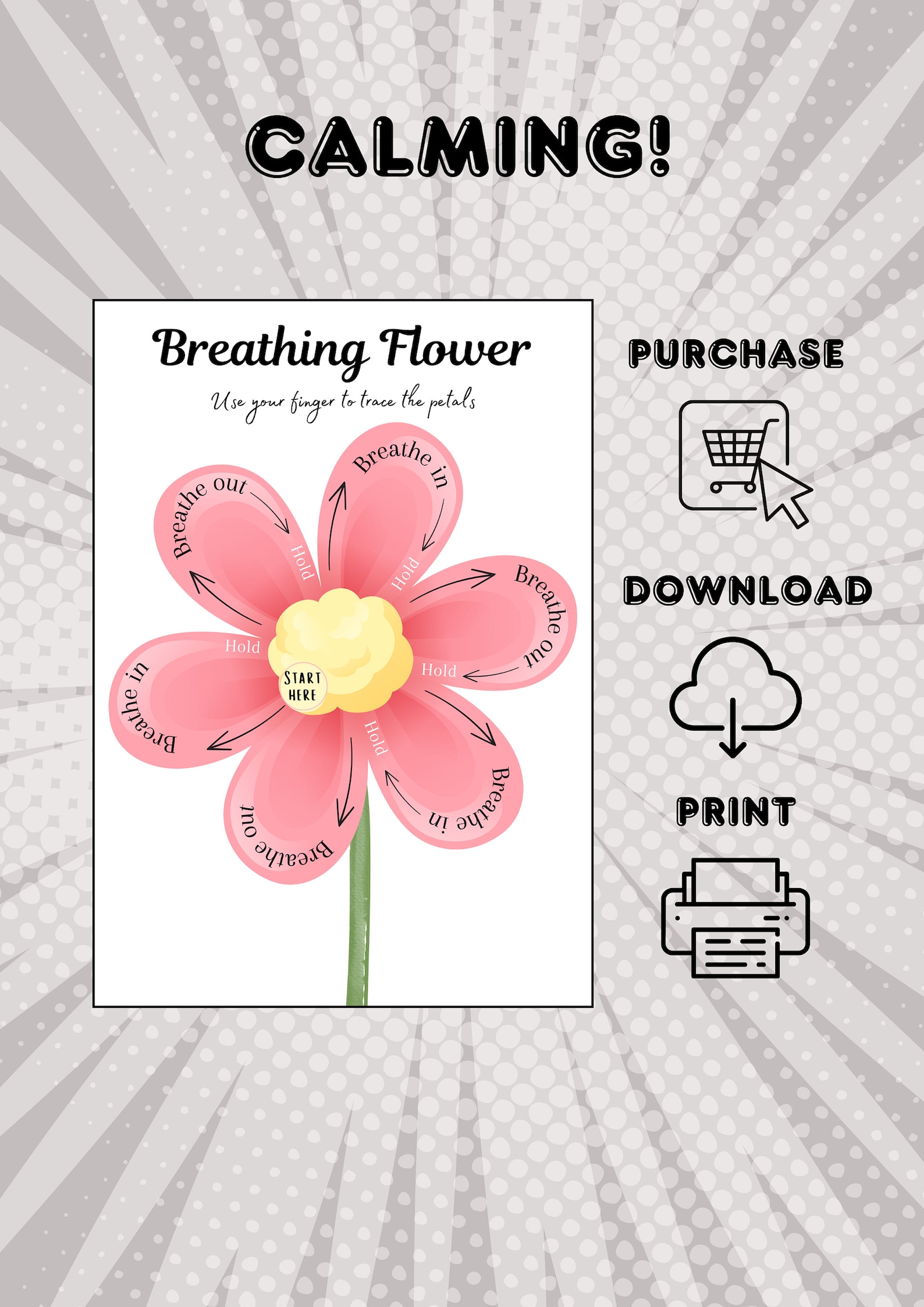 Flower Breathing - Helps Calm Children With Deep Breathing - Easy to ...