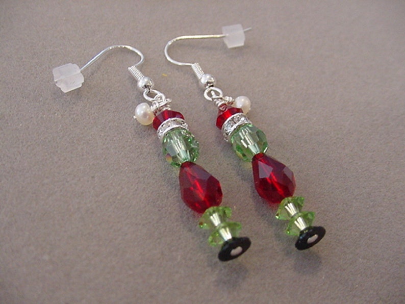 Austrian Crystal Grinch Earrings: Christmas Holiday Jewelry - Etsy
