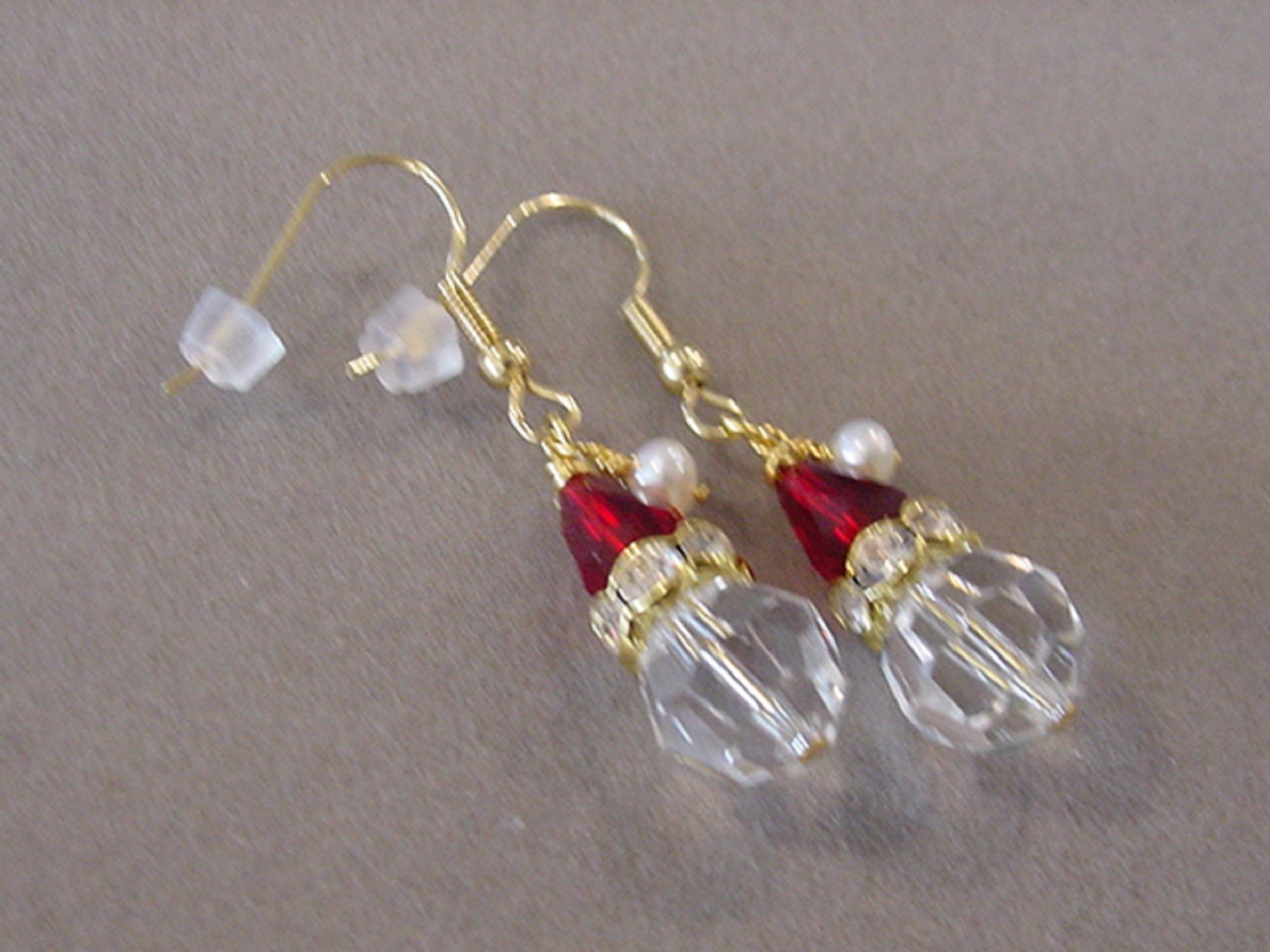Crystal SANTA EARRINGS Santa Claus Earrings Made With Austrian Crystals ...
