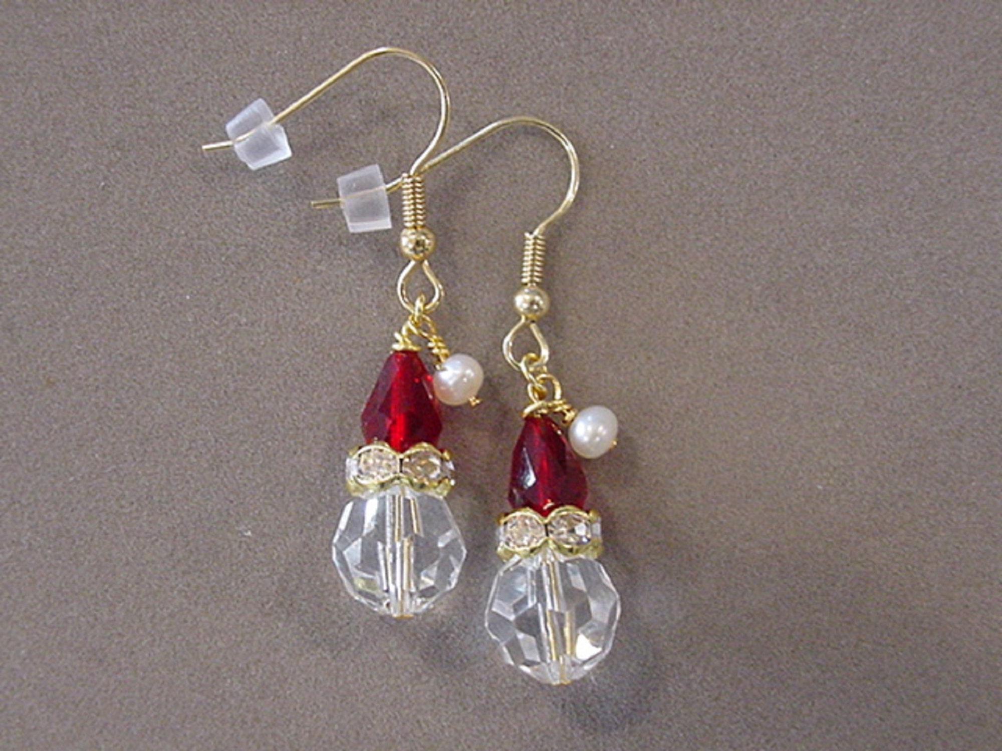 Crystal SANTA EARRINGS Santa Claus Earrings Made With Austrian Crystals ...