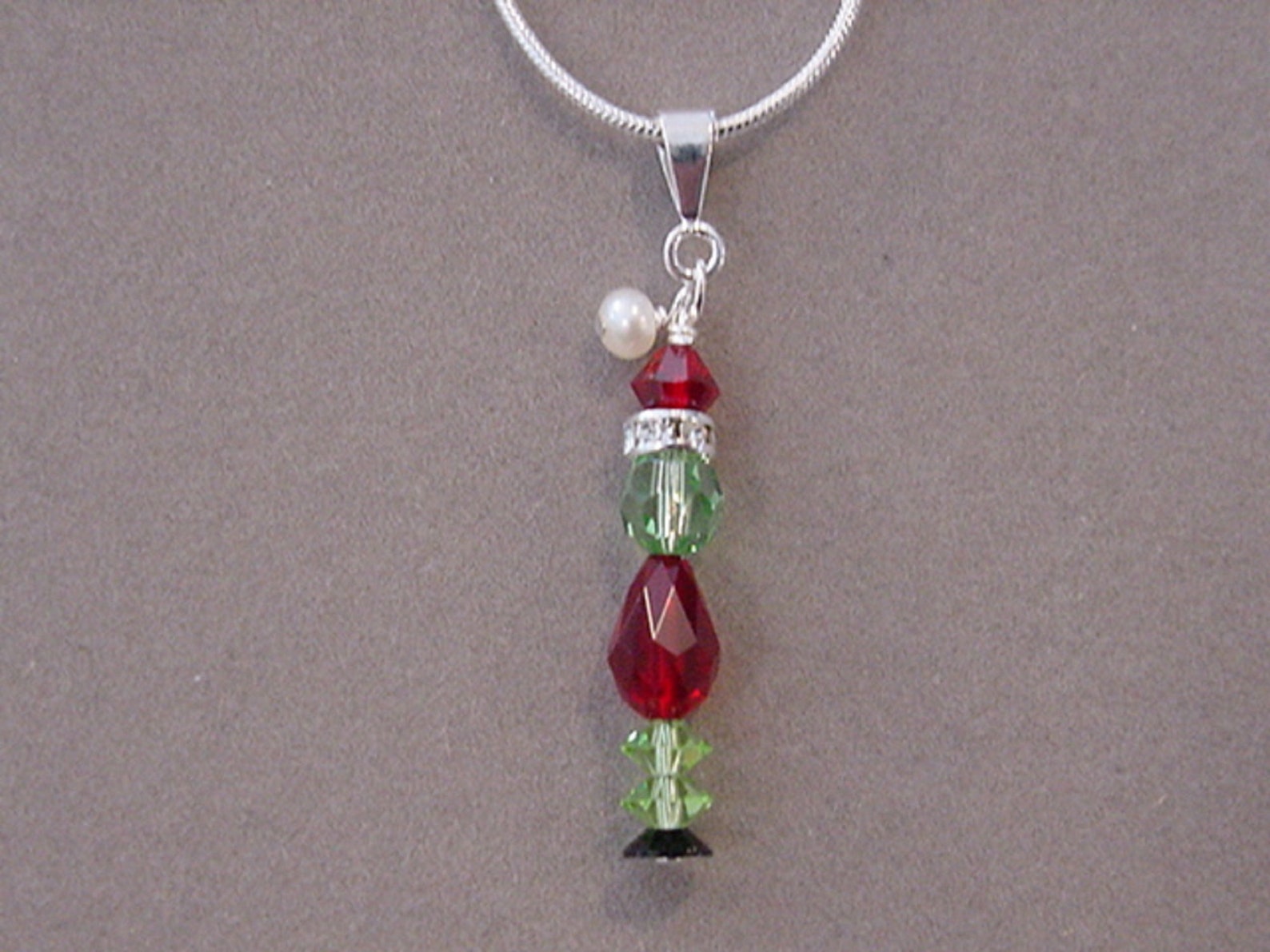 Crystal GRINCH NECKLACE Christmas Jewelry Grinch Pendant Necklace Made ...