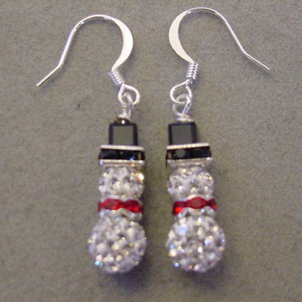 Snowman Earrings - Etsy