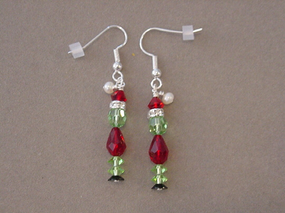 Austrian Crystal Grinch Earrings: Christmas Holiday Jewelry - Etsy