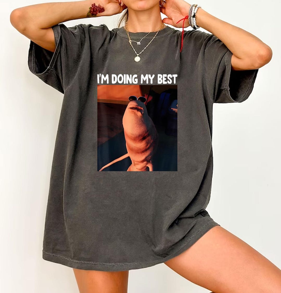 Marcus the Worm Im Doing My Best Vintage 90s Bootleg T-shirt, Marcus ...