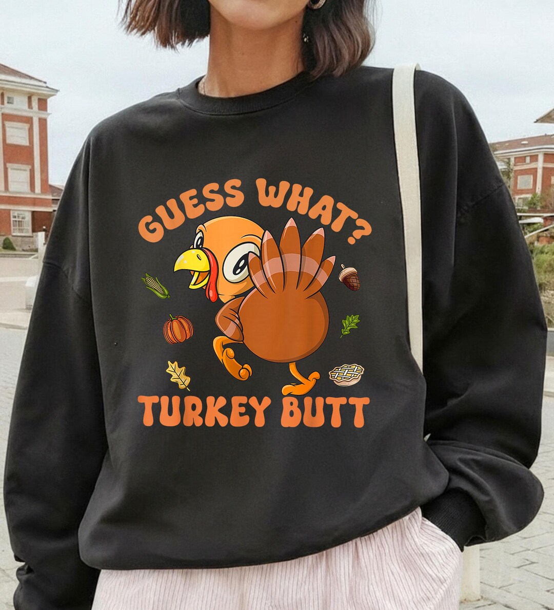 Guess What Turkey Butt Thanksgiving Shirt, Fall Feast Tee - Etsy