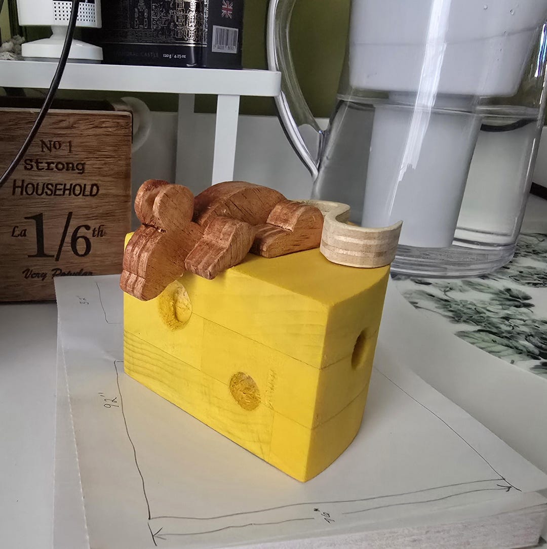 Handmade Cheese + Mouse Decorations for Home or Garden - Etsy