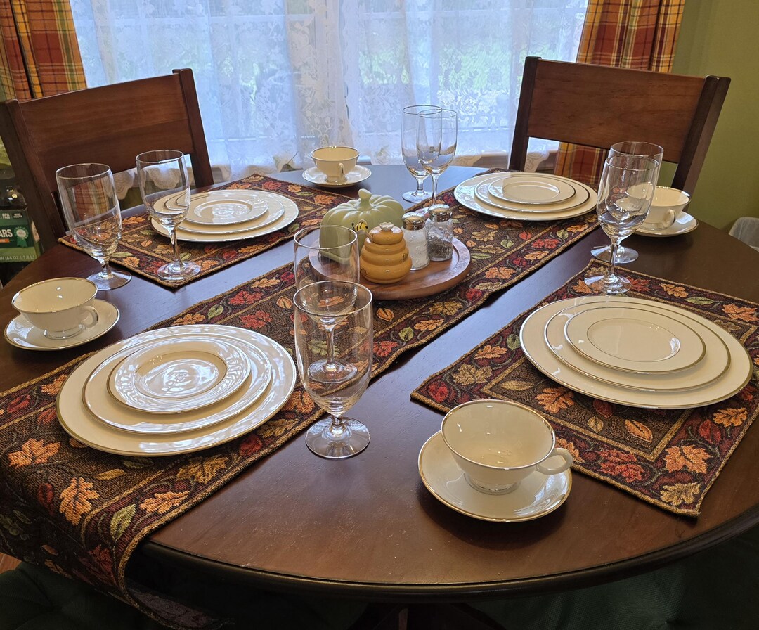 Lenox Montclair Platinum Banding on Ivory/cream Porcelain Sets - You ...