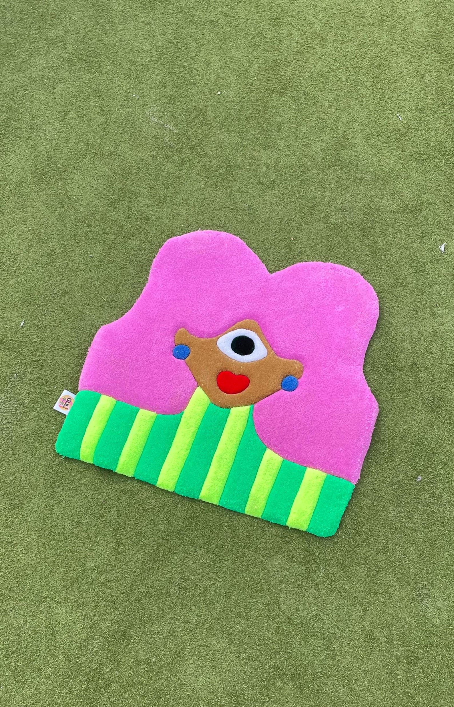 Cyclops Woman Rug / 100% Handmade Rug / Tufted Wall Decor, 3d Tufted ...