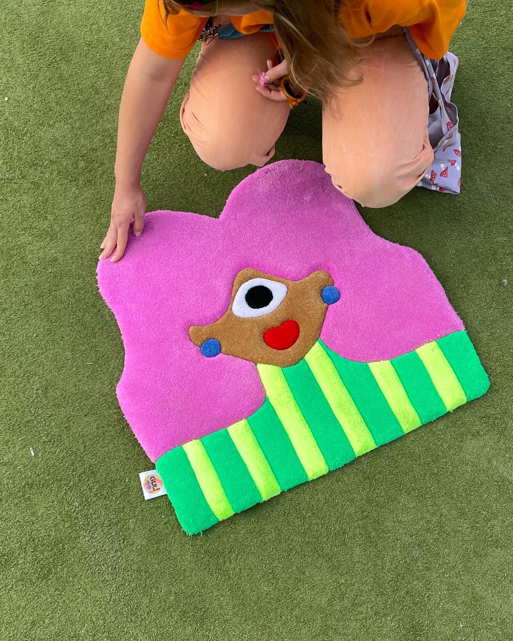 Cyclops Woman Rug / 100% Handmade Rug / Tufted Wall Decor, 3d Tufted ...