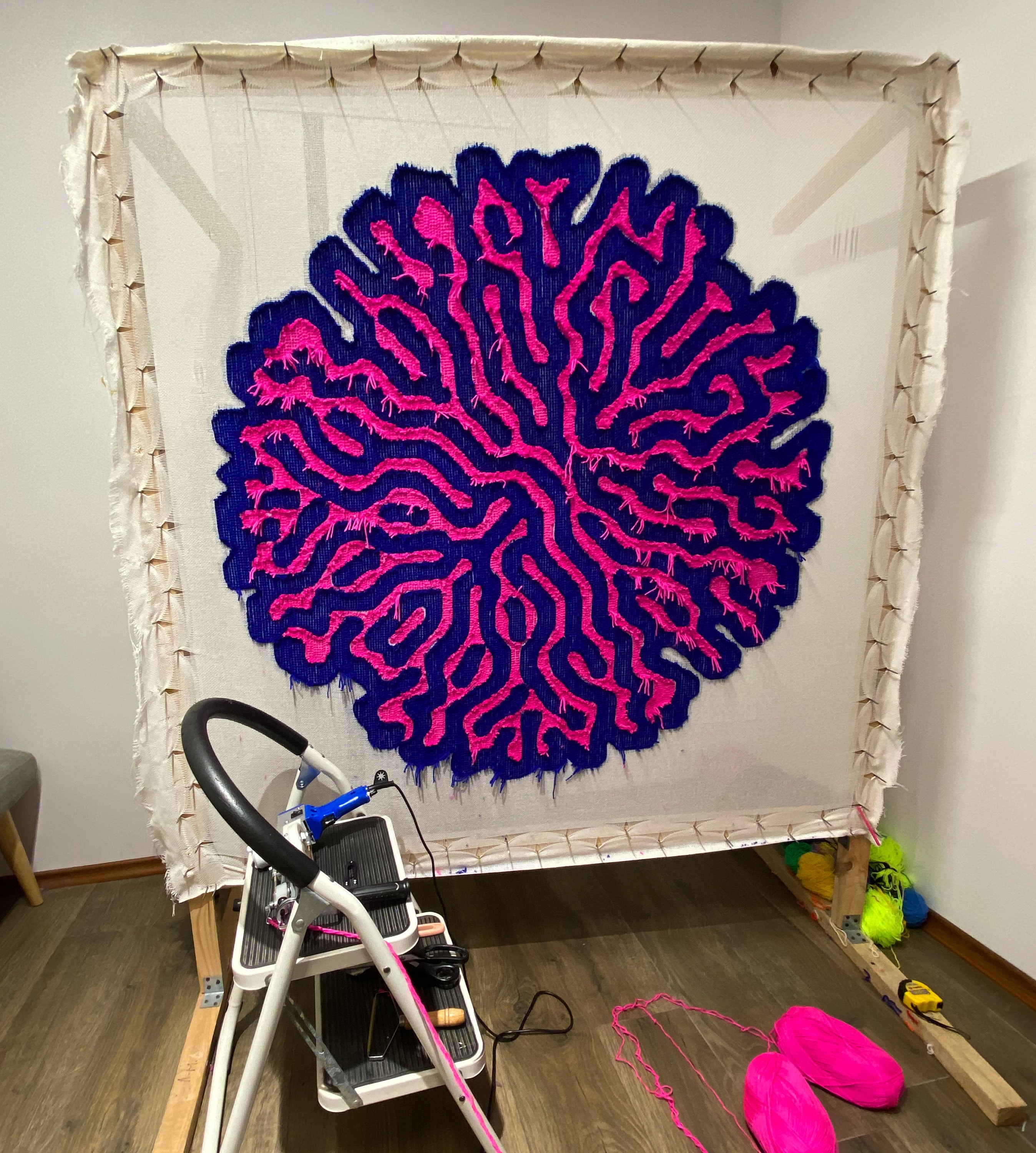 Abstract Tufted Rug / 100% Handmade Rug / Psychodelic Design, 3d Tufted ...