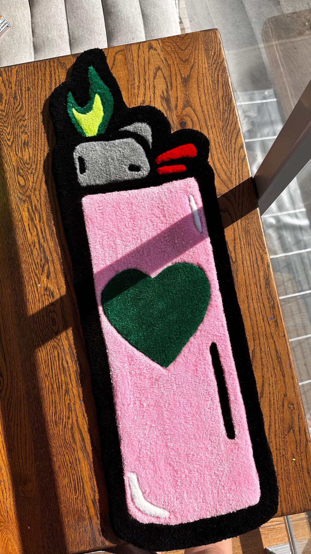 Tufted Lighter Rug / 3d Custom Rug / Funky Wall Decor , 100% Handmade ...