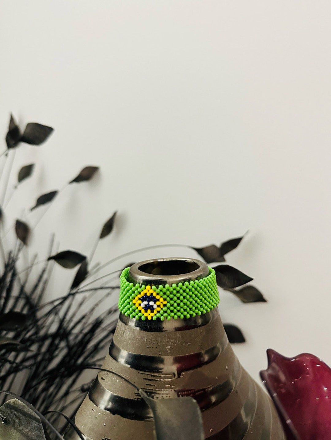 Brazil Flag Bracelet • Custom Beaded Bracelets • Personalized Birthday ...