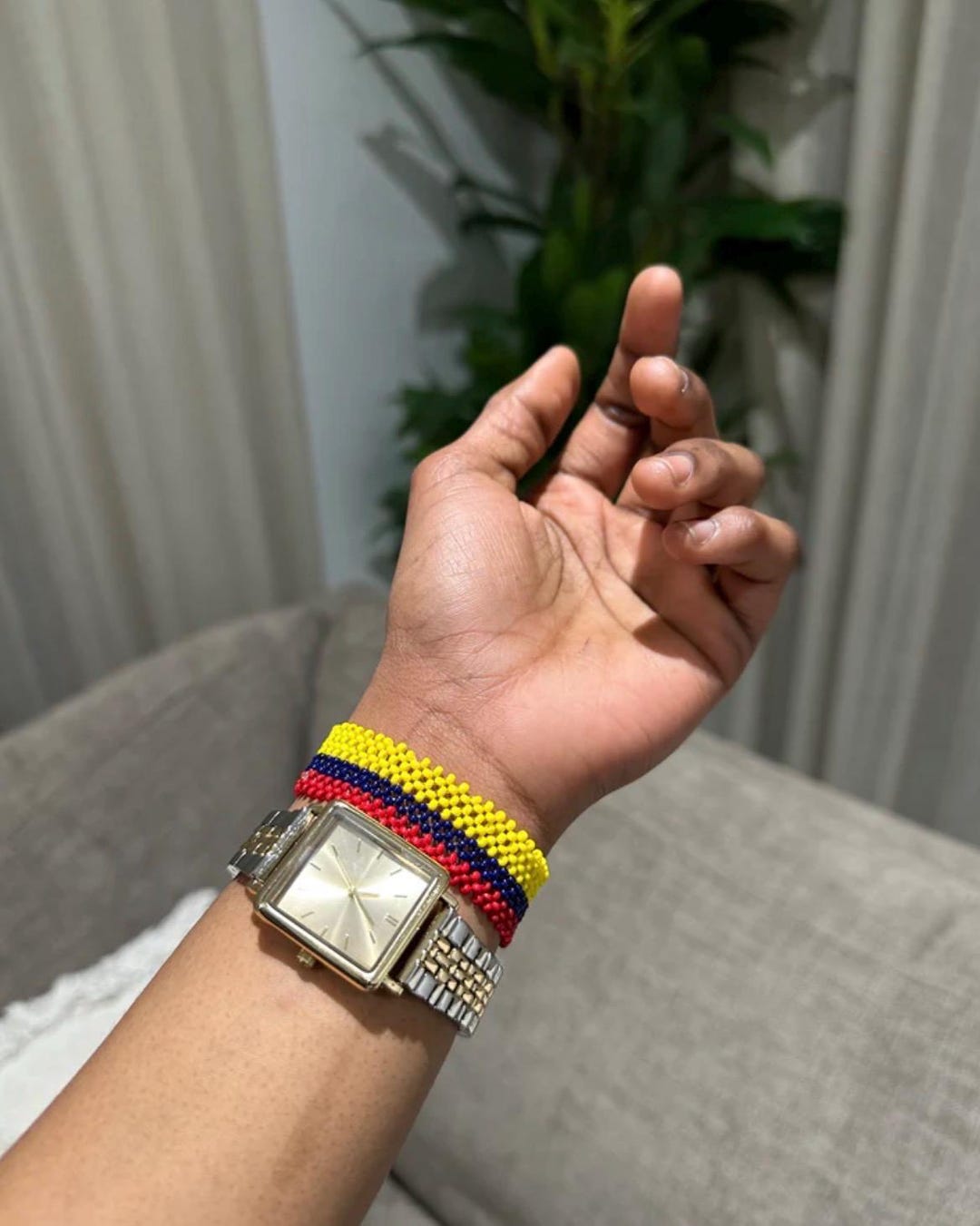 Colombia Flag Bracelet • Custom Beaded Bracelets • Personalized ...