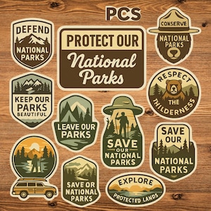 Protect Our Parks Sticker Bundle - National Park Waterproof Vinyl ...