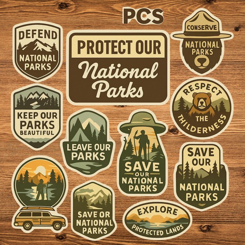Protect Our Parks Sticker Bundle - National Park Waterproof Vinyl ...