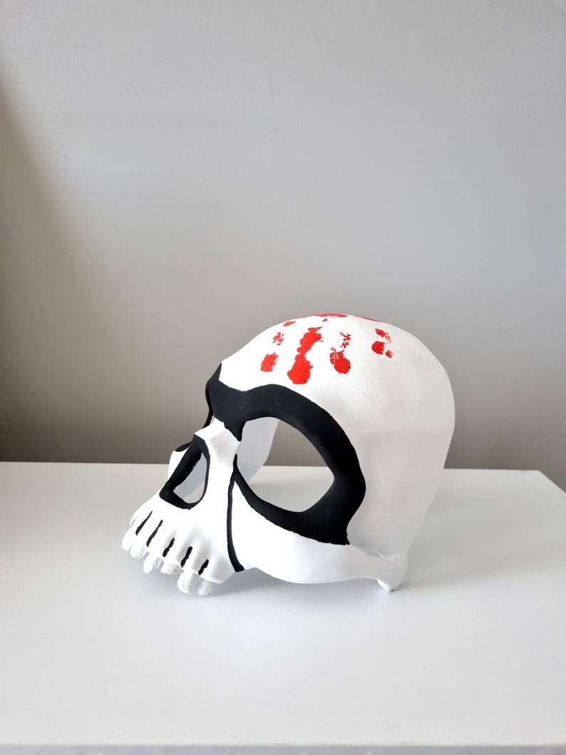 3D Printed Skeleton Mask Hand-painted Wearable Halloween Mask, Gothic ...