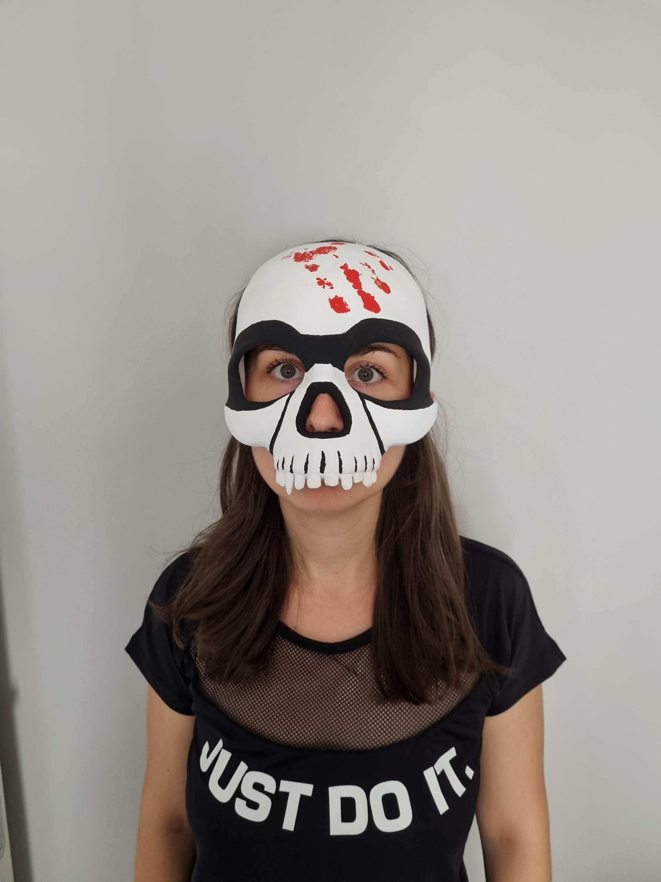 3D Printed Skeleton Mask Hand-painted Wearable Halloween Mask, Gothic ...