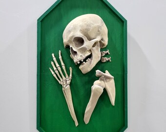 3D Printed Skeleton Wall Decor Unique Halloween Decoration, Gothic Home ...