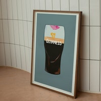 Pint of Guinness DIGITAL PRINT Irish Beer Print Gift Art Illustration ...