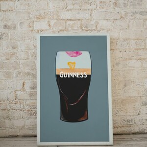 Guinness - Split the G - Grey Blue Guinness Wall Art for Home Bar or ...
