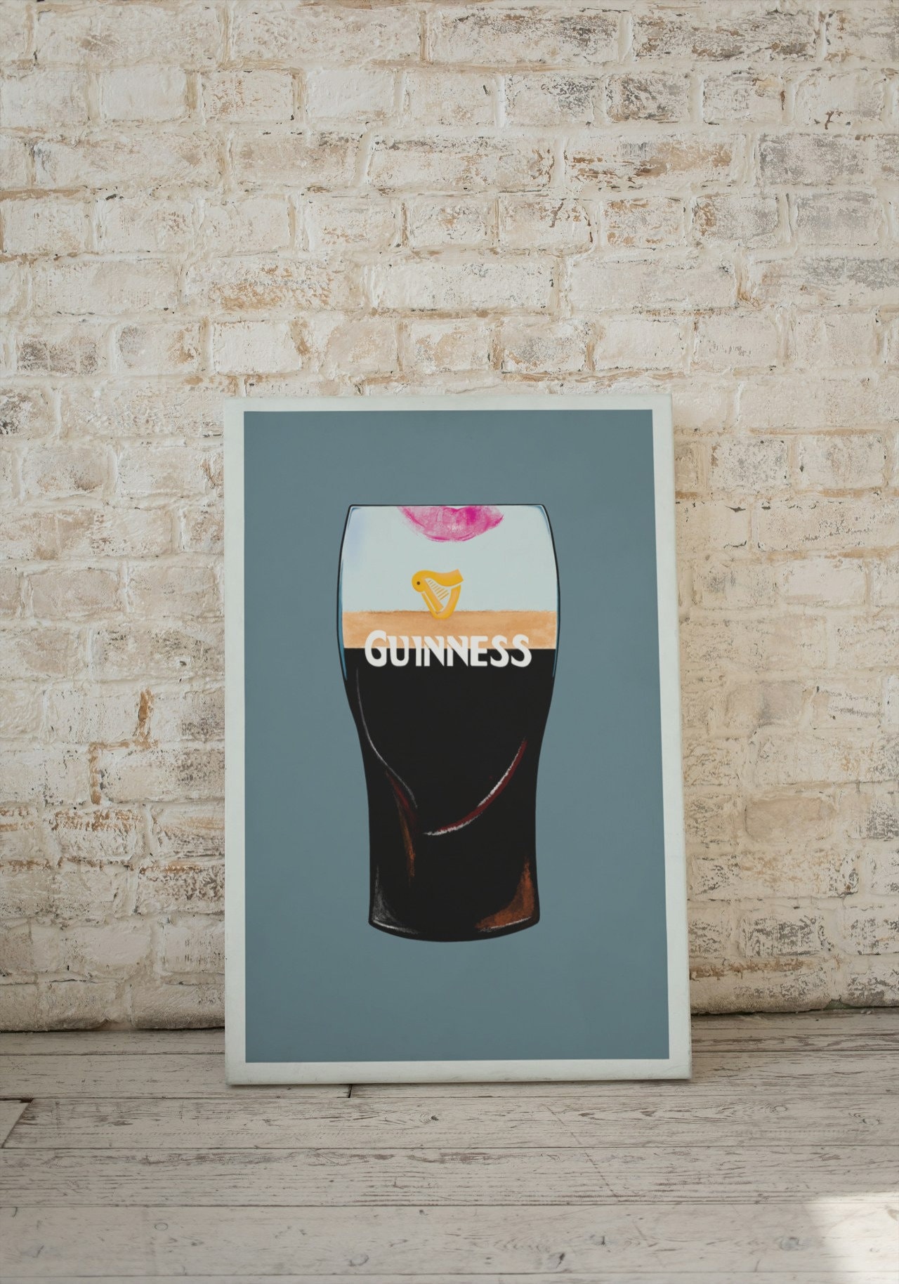 Guinness - Split the G - Grey Blue Guinness Wall Art for Home Bar or ...