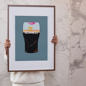 Guinness - Split the G - Grey Blue Guinness Wall Art for Home Bar or ...