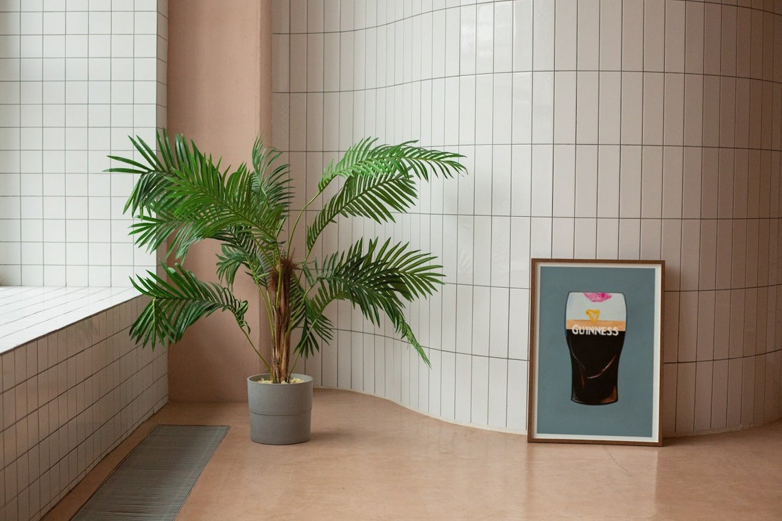 Guinness - Split the G - Grey Blue Guinness Wall Art for Home Bar or ...
