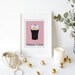 Guinness Sláinte Girls Print - Dark Pink Guinness Wall Art for Home Bar ...