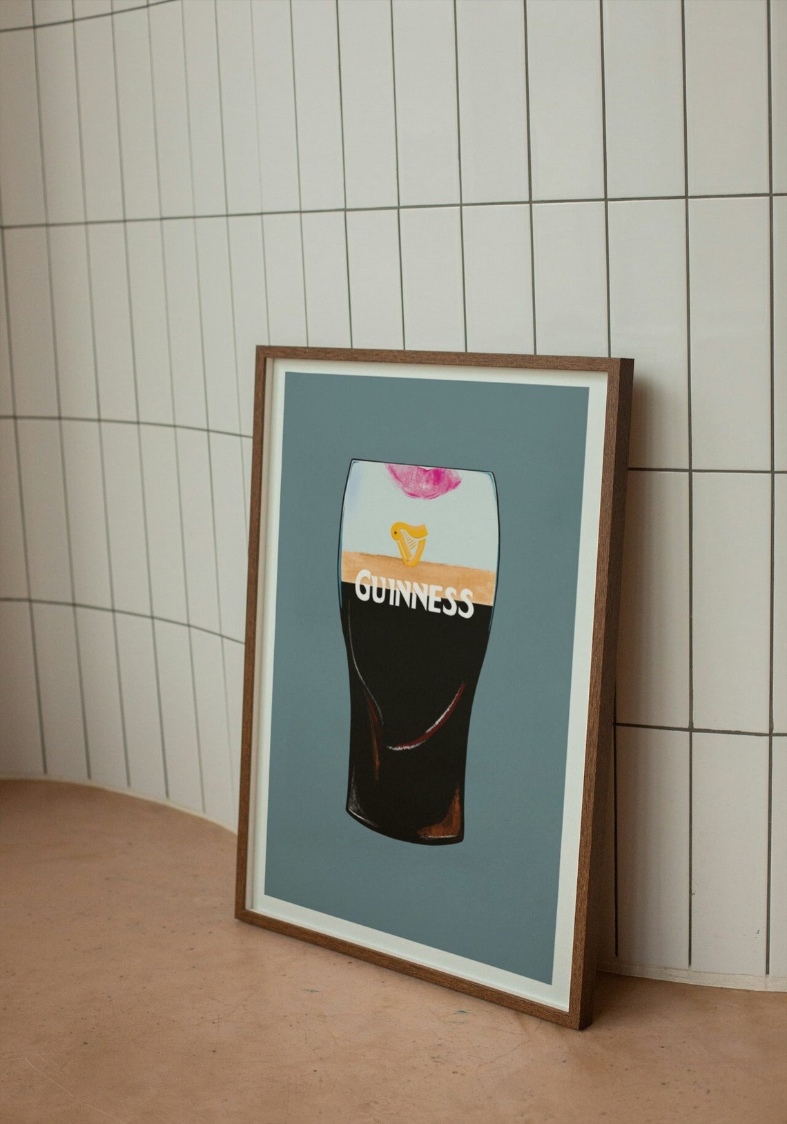 Guinness - Split the G - Grey Blue Guinness Wall Art for Home Bar or ...