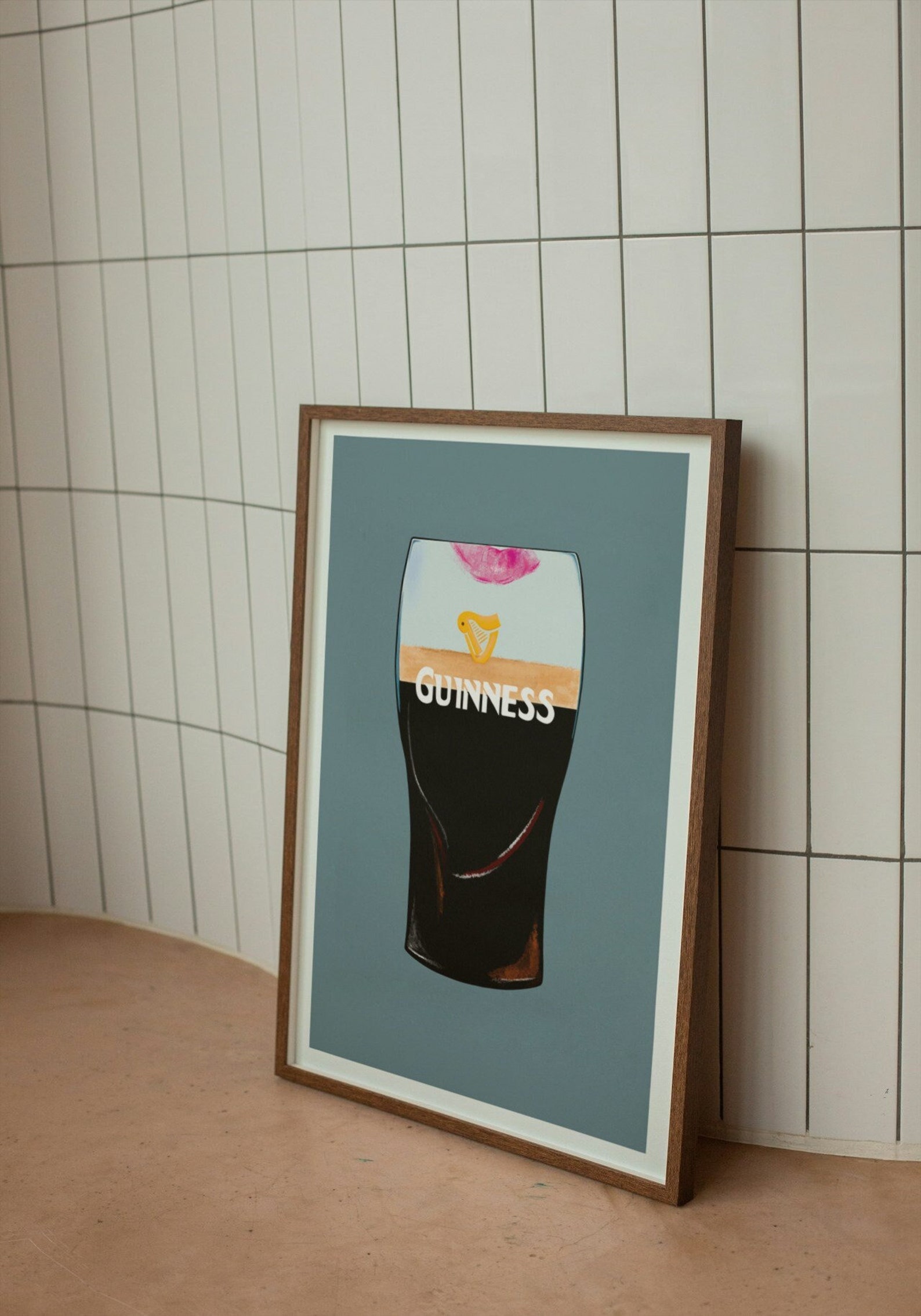 Guinness - Split the G - Grey Blue Guinness Wall Art for Home Bar or ...