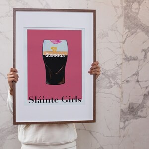 Guinness - Sláinte Girls - Split the G - Pink Guinness Wall Art for ...