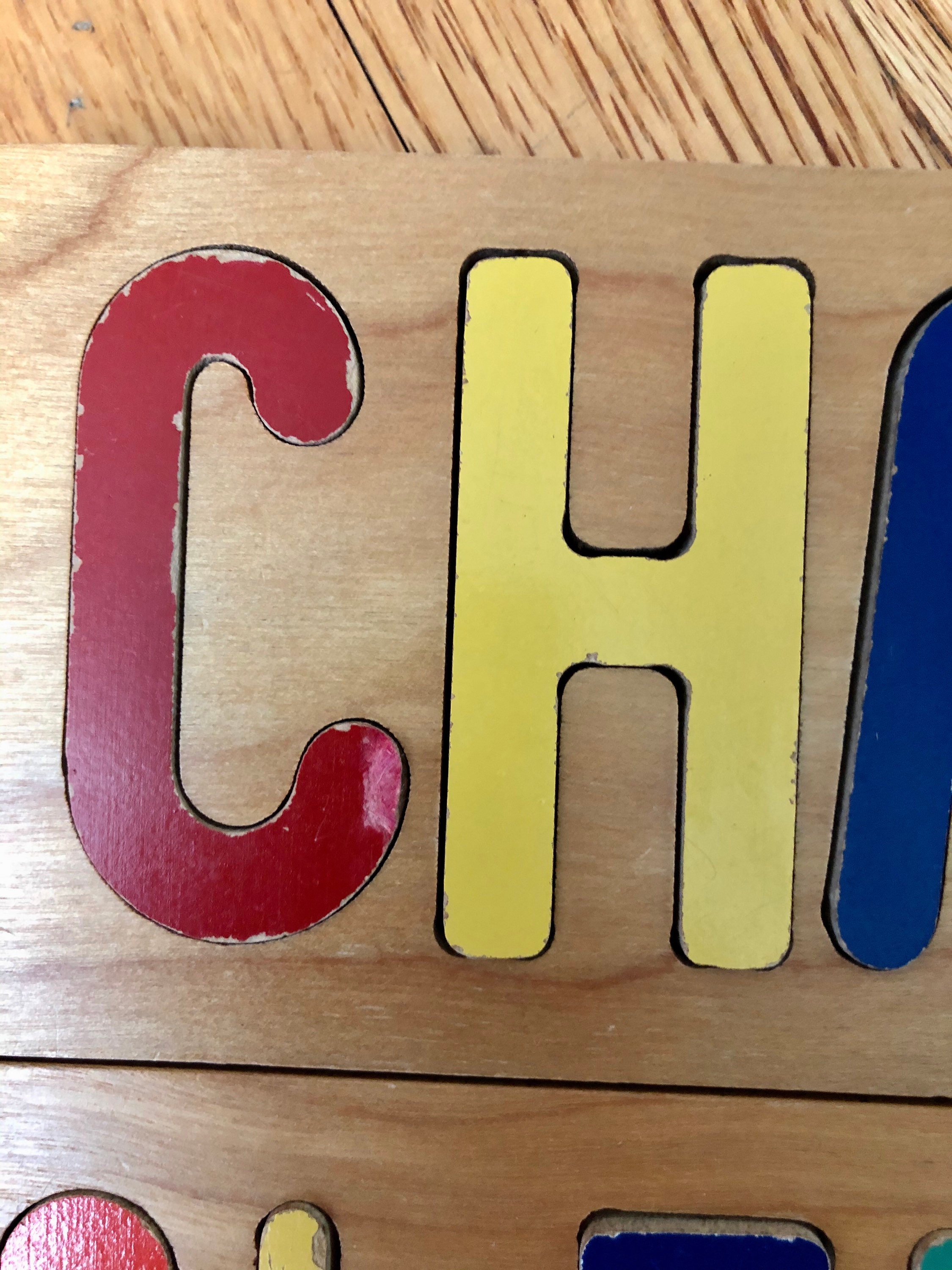 Name Puzzles: Alexander and Charles - Vintage 1970s Letter Puzzles - Etsy