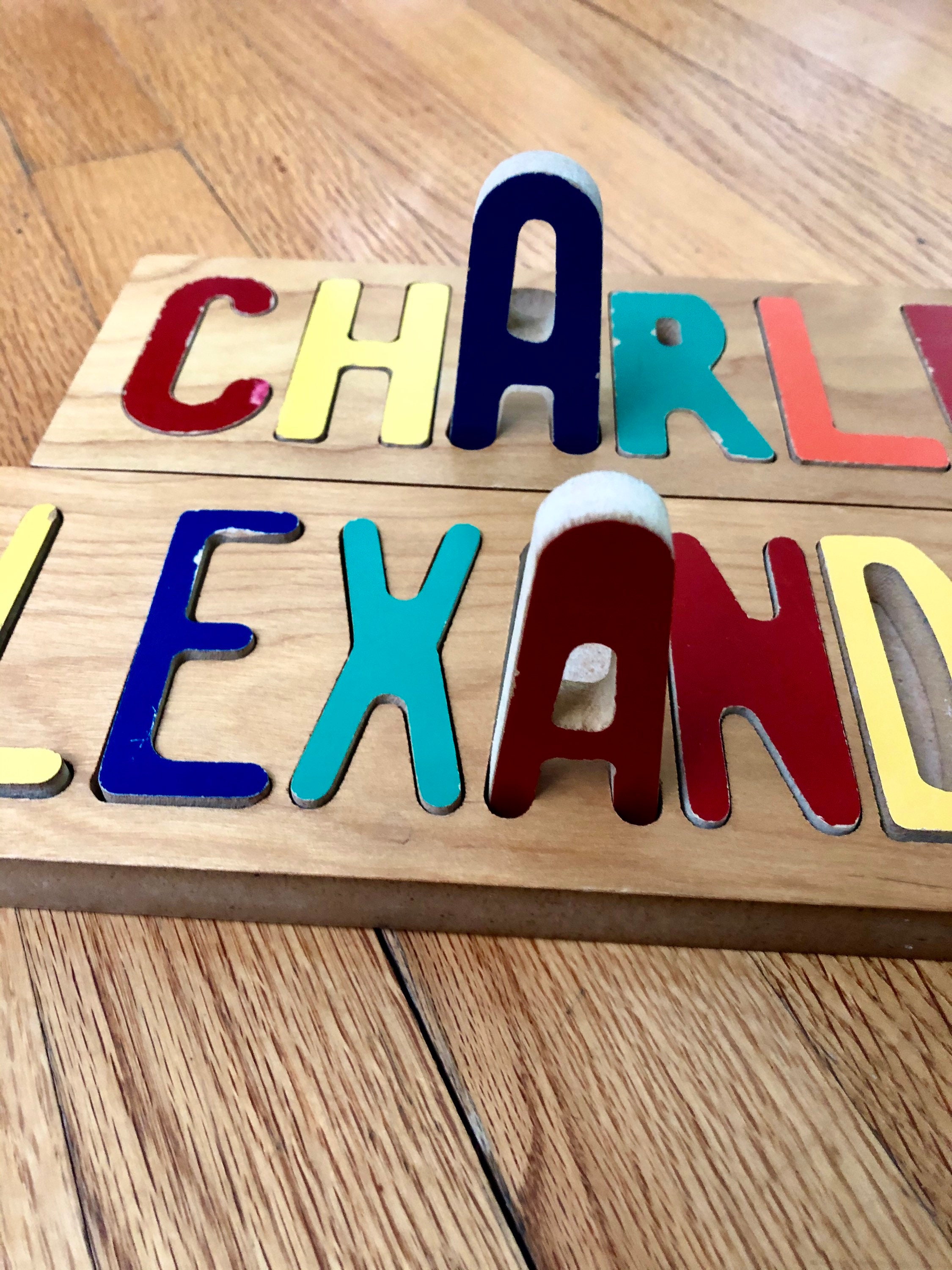 Name Puzzles: Alexander and Charles - Vintage 1970s Letter Puzzles - Etsy