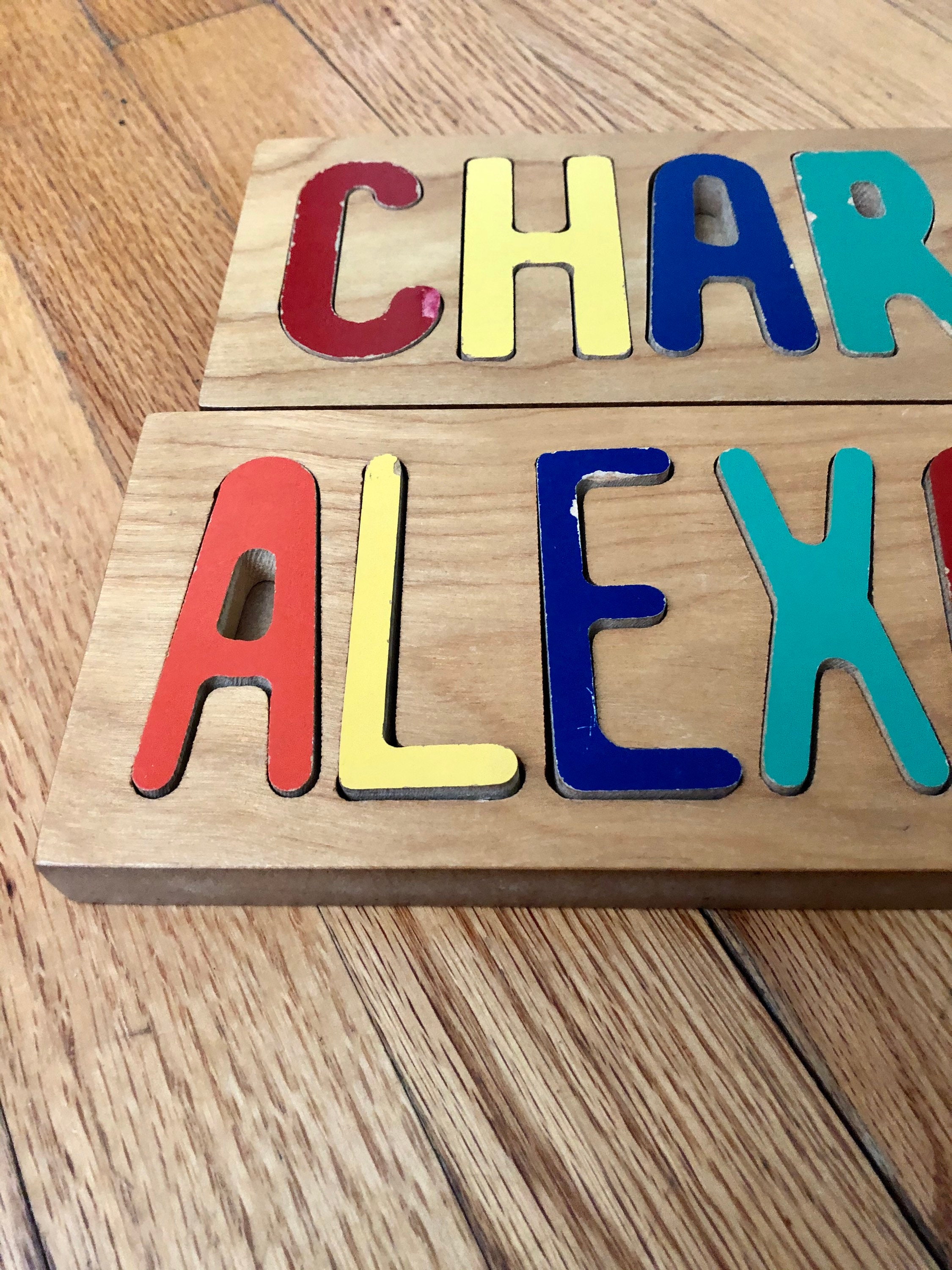 Name Puzzles: Alexander and Charles - Vintage 1970s Letter Puzzles - Etsy