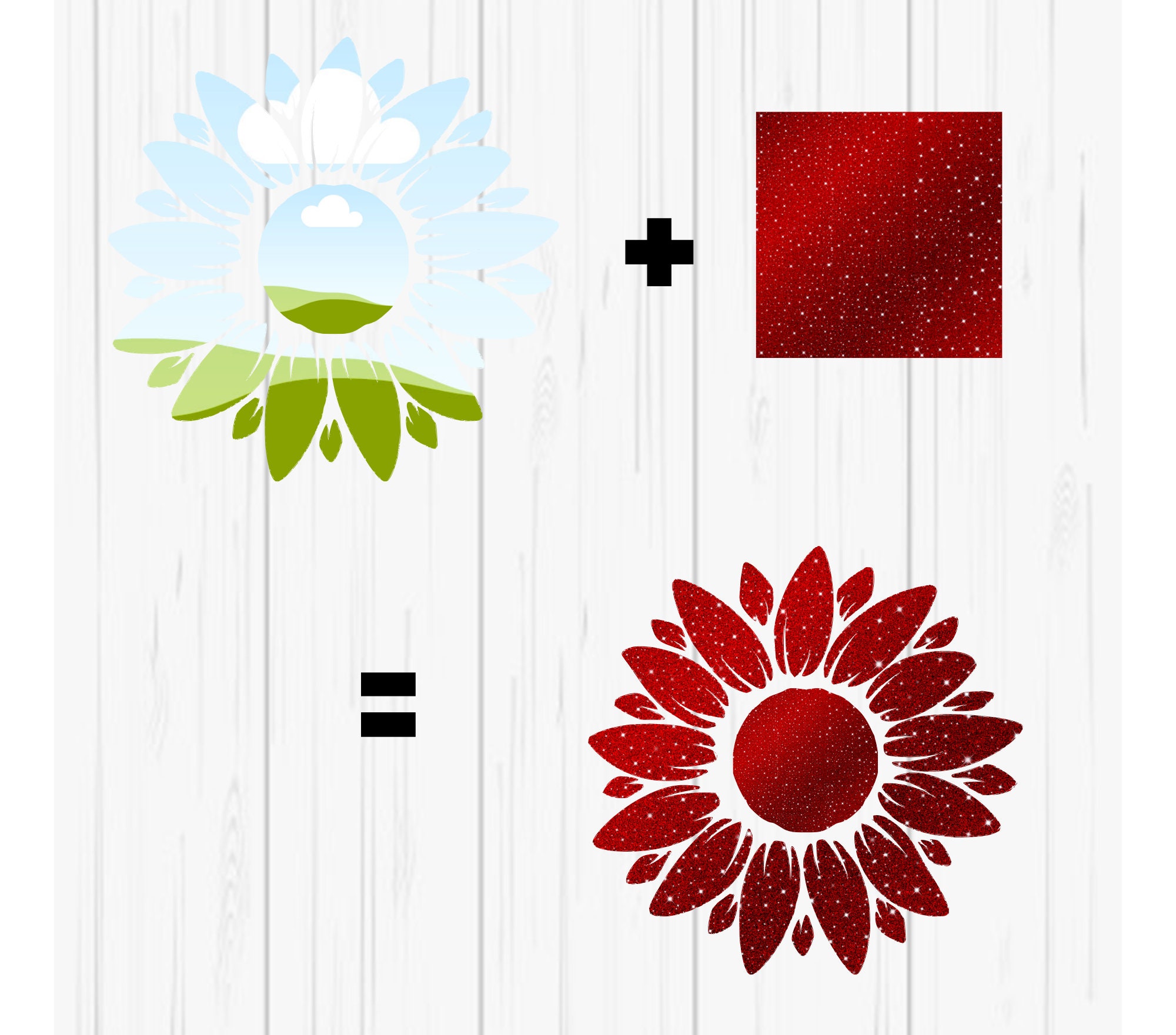 Sunflower Editable Canva Frame Template: Digital Art (digital Download ...