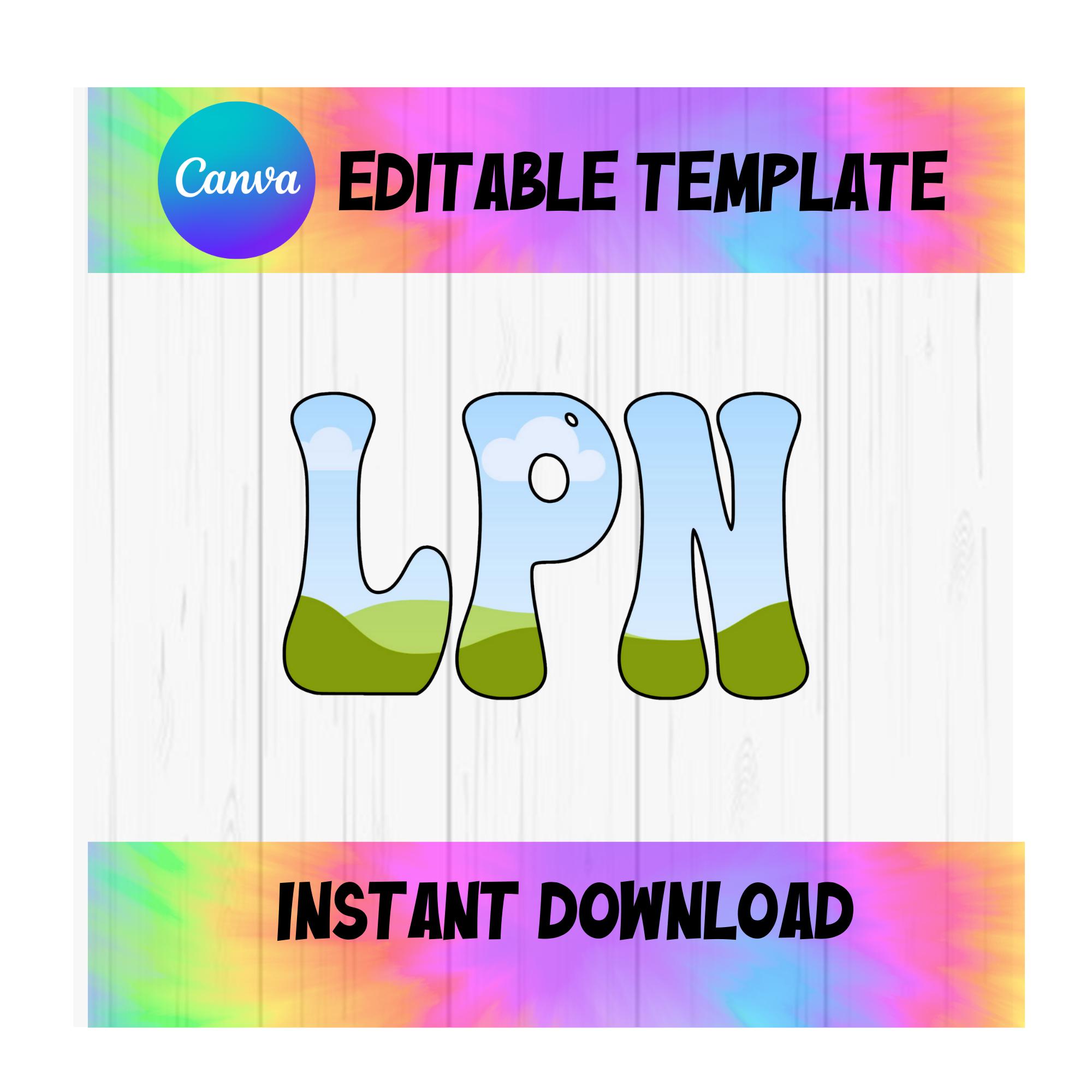 Lpn-editable Canva Frame Template Digital Image Instant Download ...