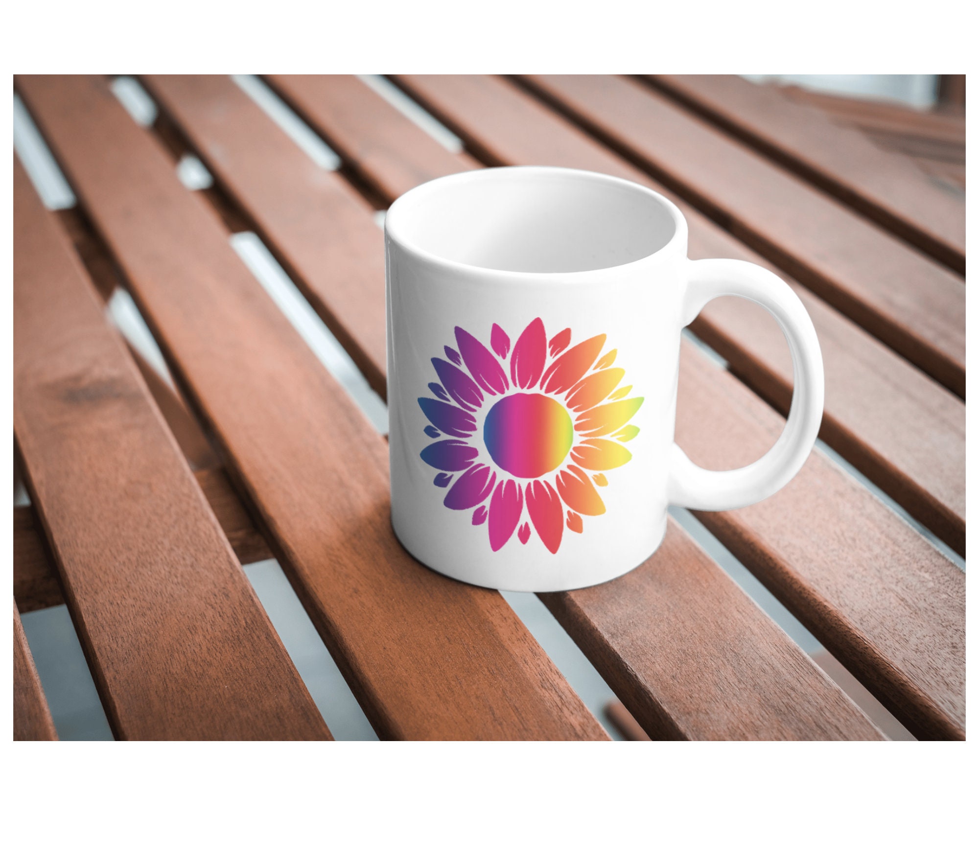 Sunflower Editable Canva Frame Template: Digital Art (digital Download ...