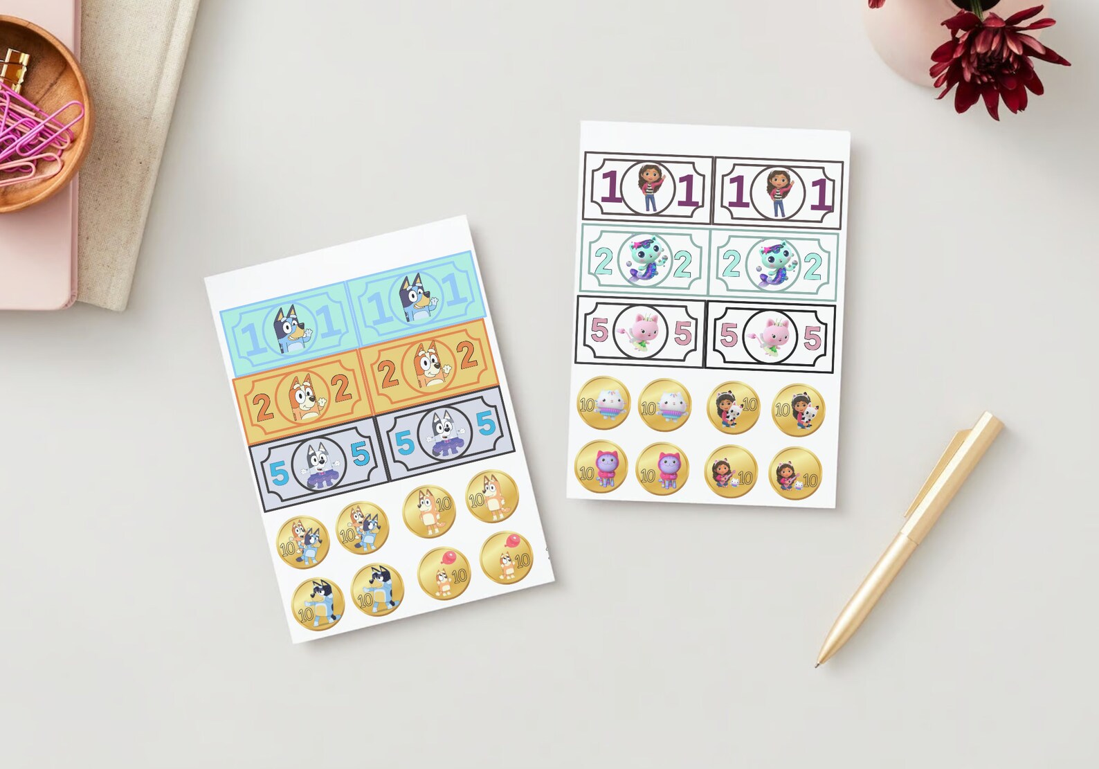 Bluey Character Tokens for Allowance, Pretend Play - Etsy