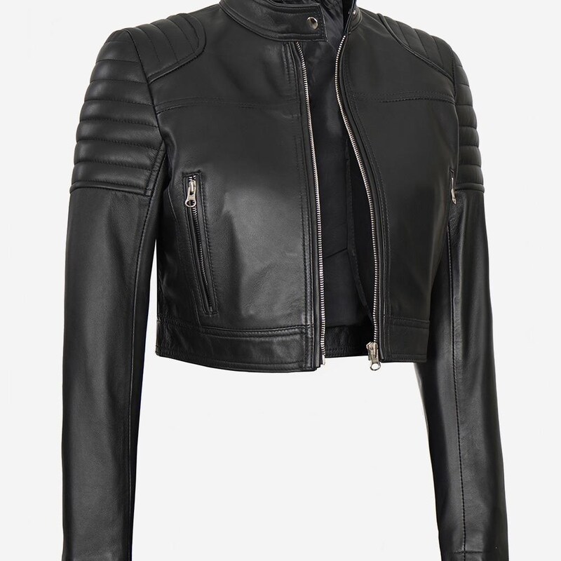 Cropped Biker Jacket - Etsy