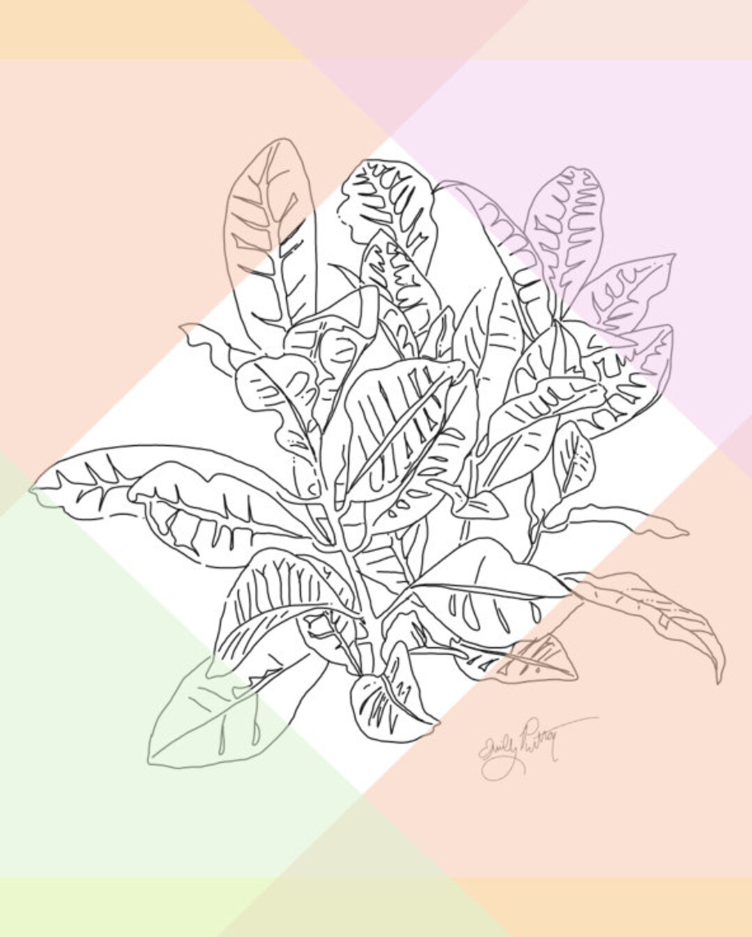 Plant Coloring Sheet, Adult Activity, Digital Download JPG/PDF, Ready ...