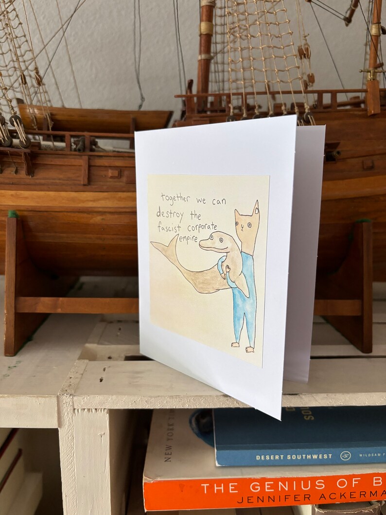 Together We Can Destroy the Fascist Corporate Empire Color Greeting ...