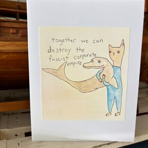 Together We Can Destroy the Fascist Corporate Empire Color Greeting ...