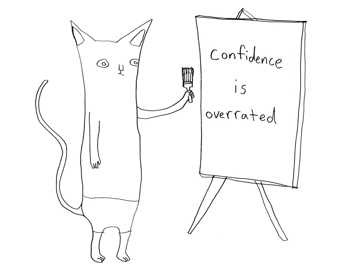 Confidence is Overrated - Original Drawing - Etsy