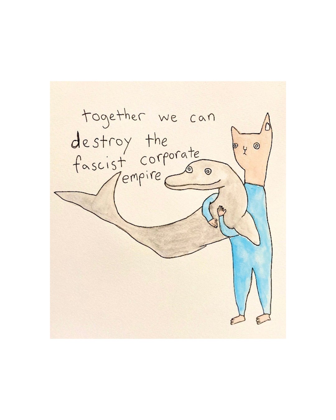 Together We Can Destroy the Fascist Corporate Empire Color Greeting ...