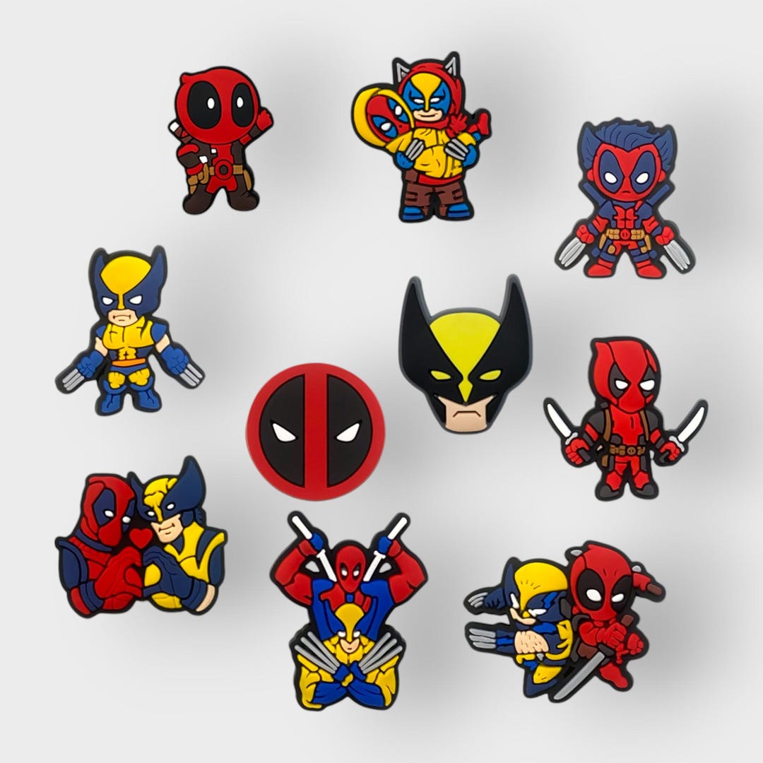 Deadpool & Wolverine Croc Charms,cartoon Croc Charms,cute Croc Charms ...
