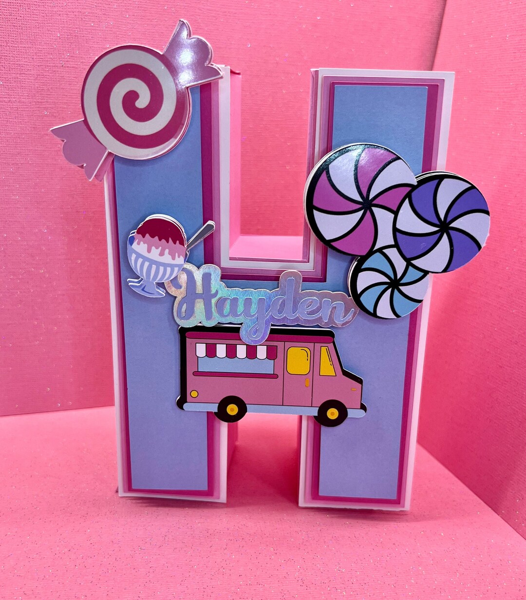 Candyland 3D Letter Candy Theme Birthday Party 3D Letter Candy Cake 3d ...