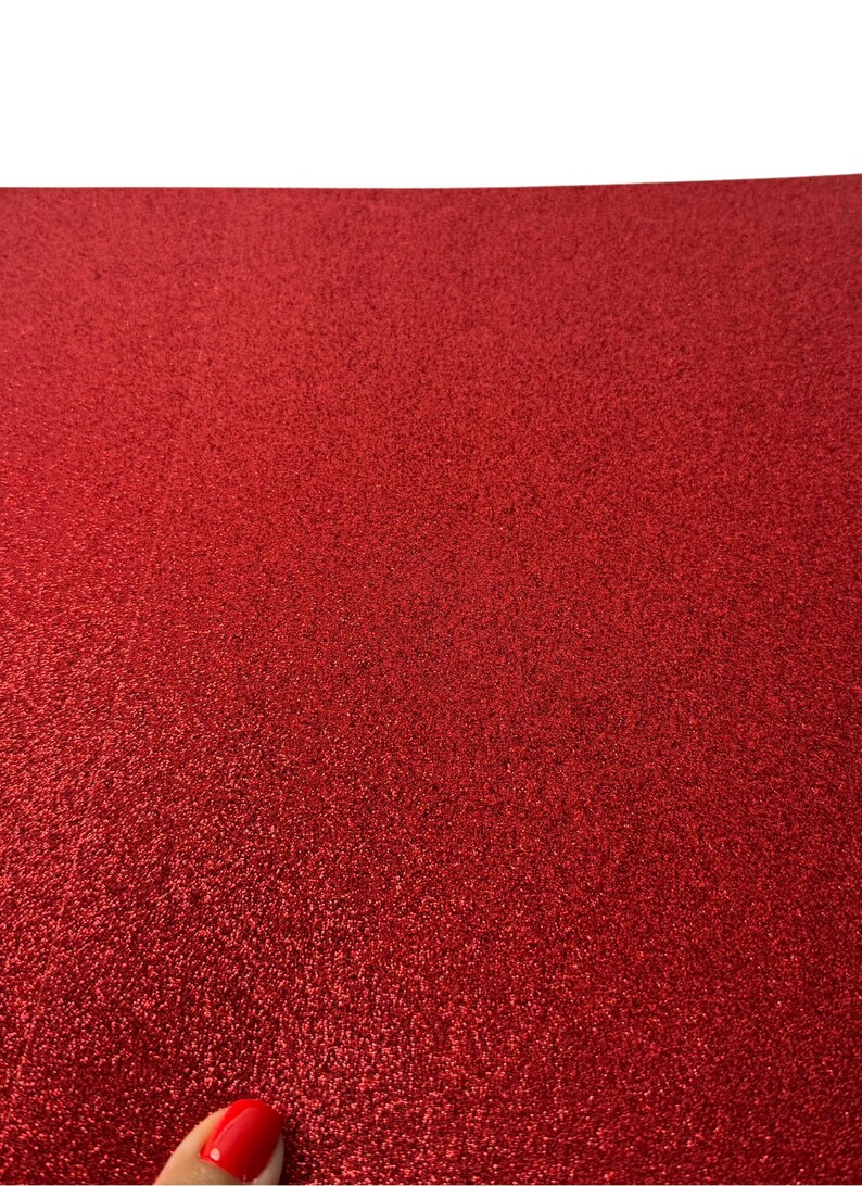 5 PCS Red 12x12 No Shed Glitter Card Stock , Glitter Card Stock Sliver ...